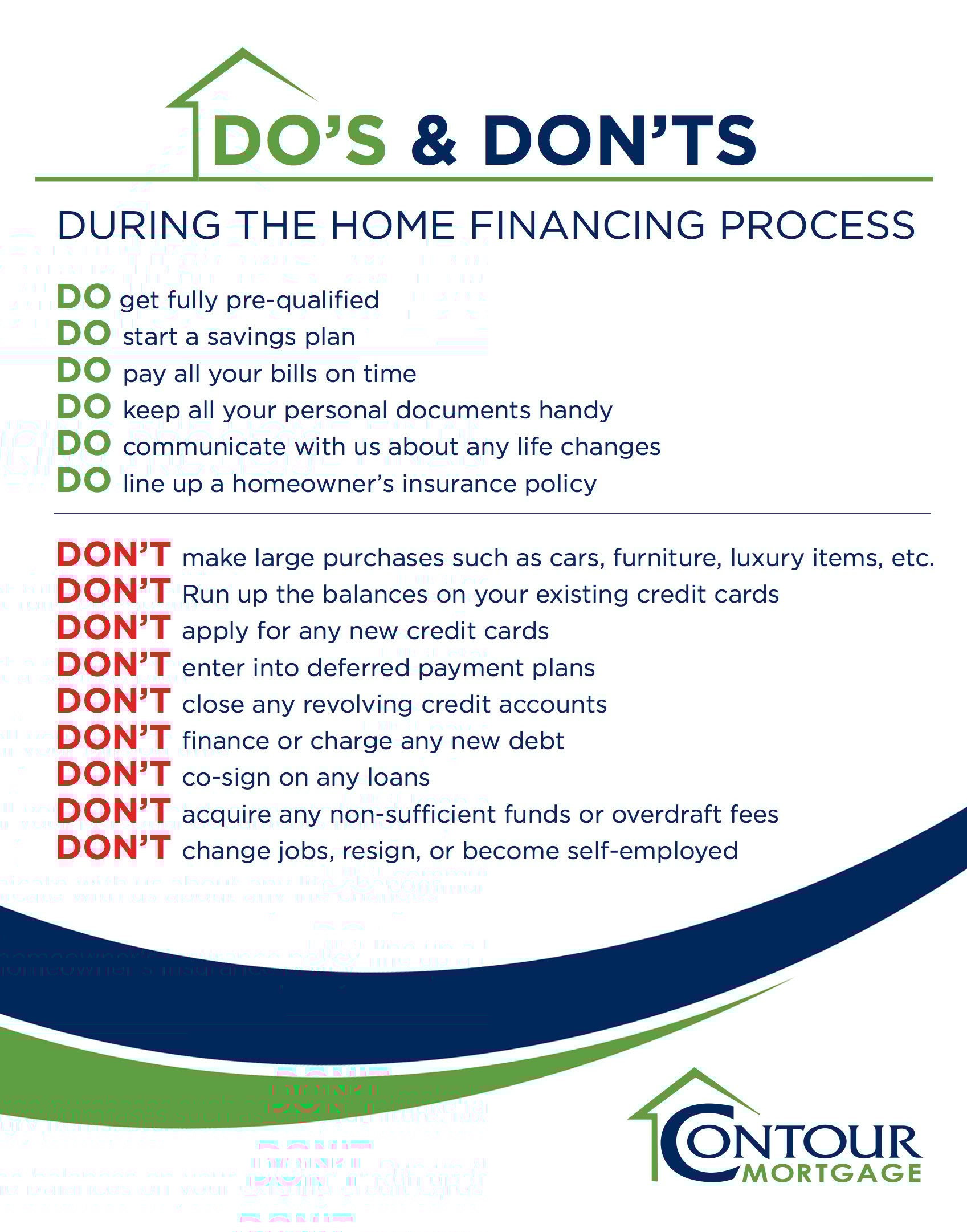 Mortgage Dos and Don'ts to Keep in Mind